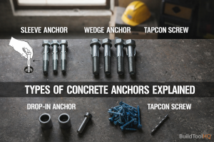 Types Of Concrete Anchors Explained (Sleeve, Wedge, Drop-In, Tapcon)
